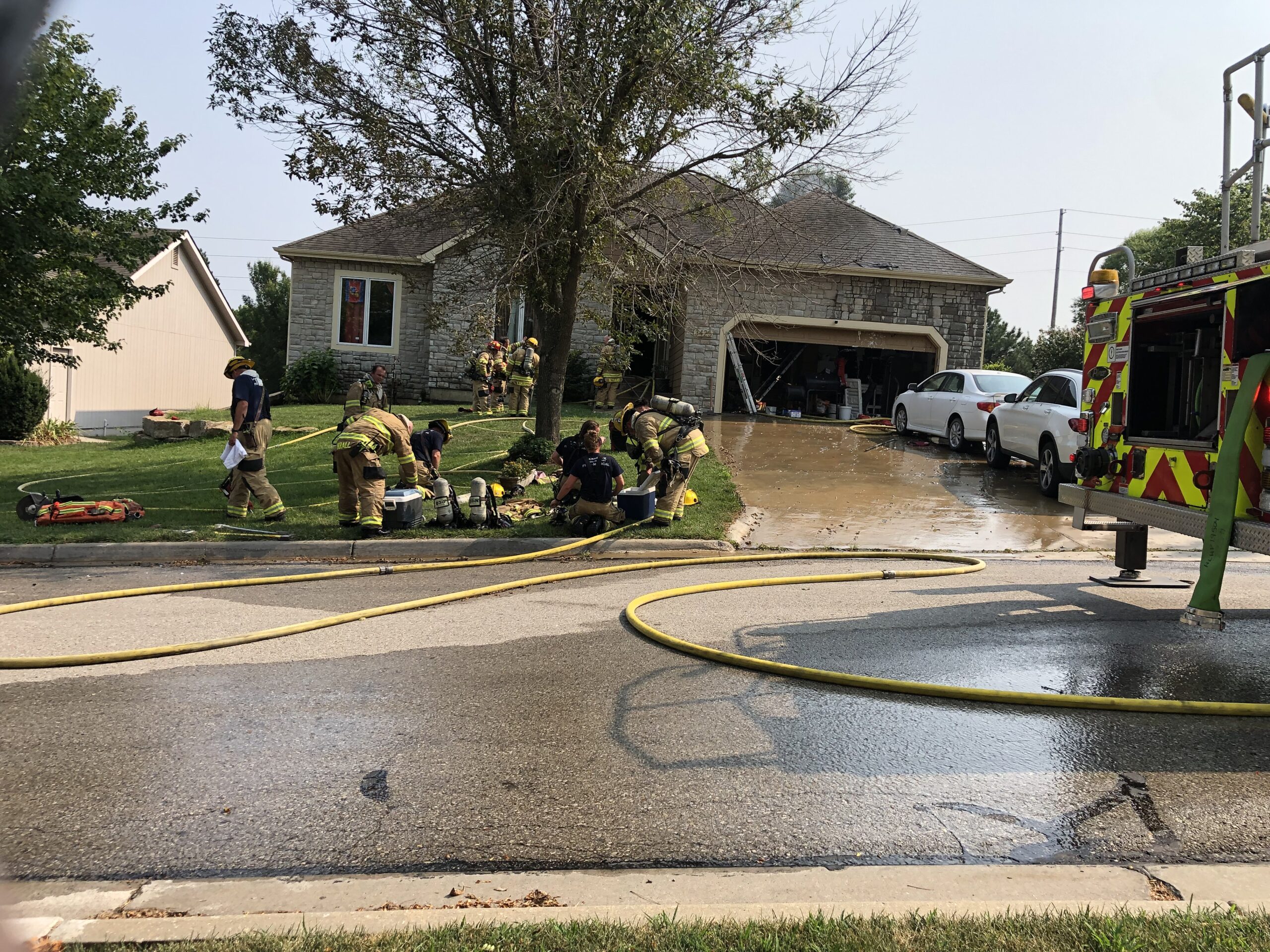 Crews battle house fire in northern Lawrence | News, Sports, Jobs ...
